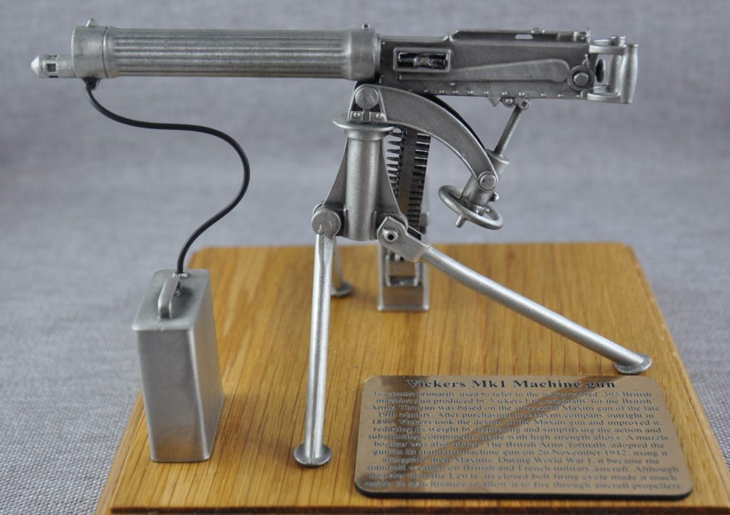 English pewter antiqued 1/6 guns Desk Ornament – Vickers machine gun ...