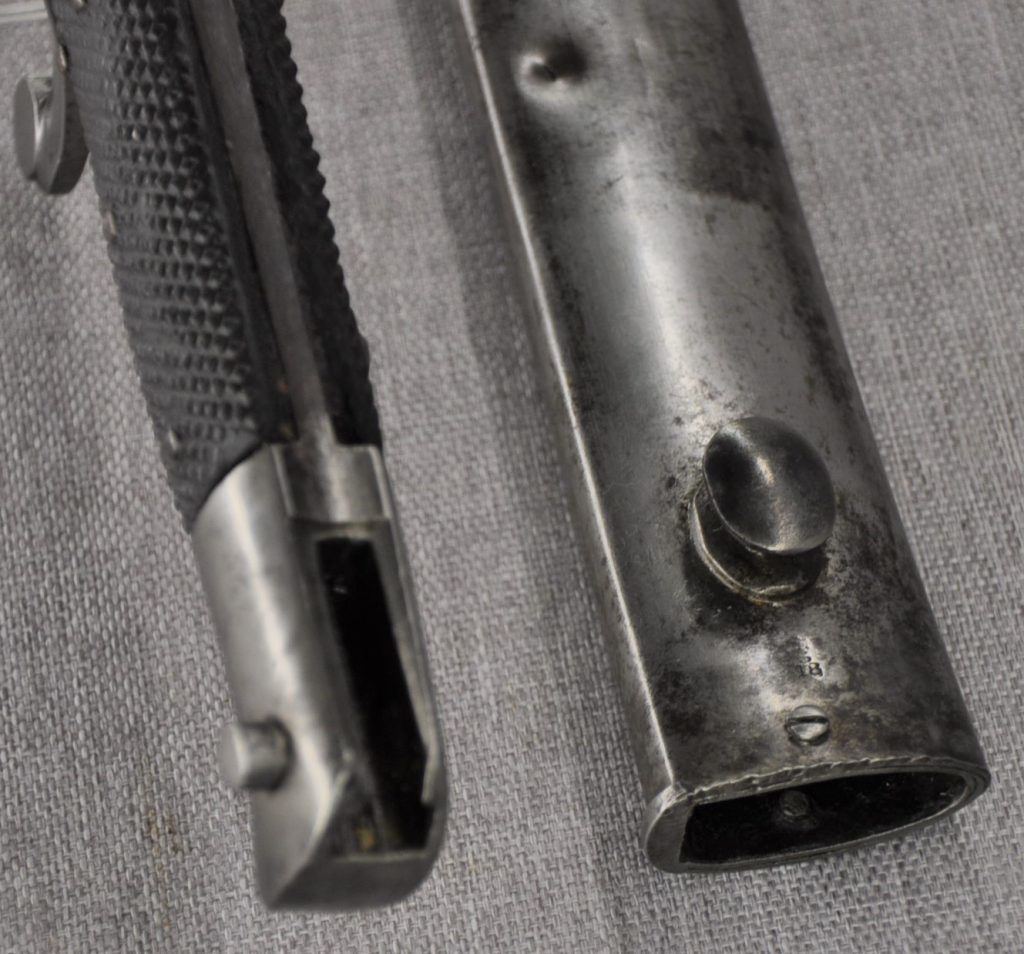BRITISH PATTERN 1860 YATAGHAN VOLUNTEER SWORD BAYONET with ARTILLERY ...
